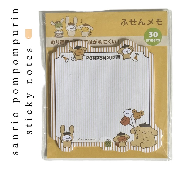 Sanrio | Office | Pompompurin Sanrio Yellow Kawaii Sticky Notes | Poshmark